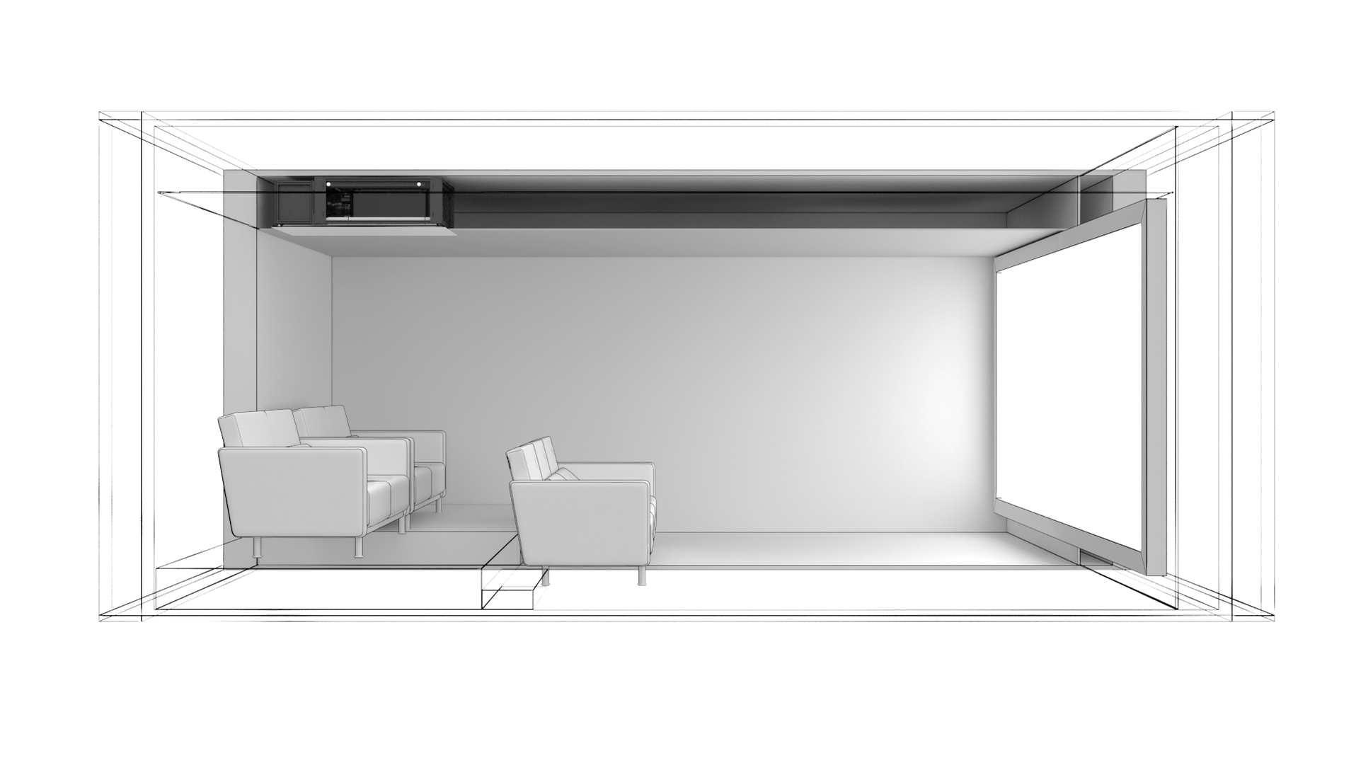 Motorised Mirror Drop Large — Display Technologies