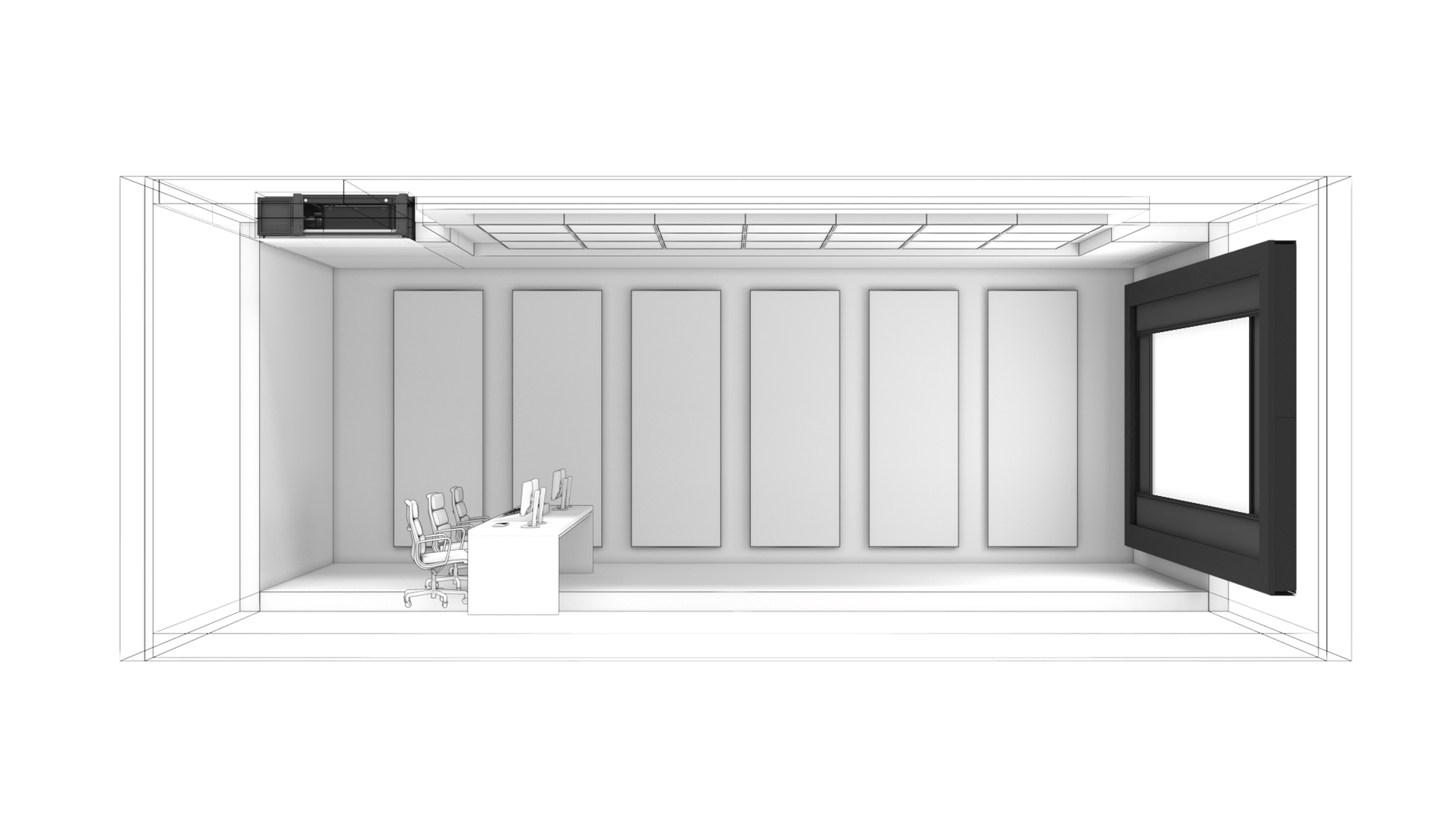 Motorised Mirror Drop Large — Display Technologies